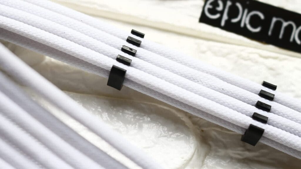 Full White Custom Sleeved Extension Cables Kit - EPICMOD.PK