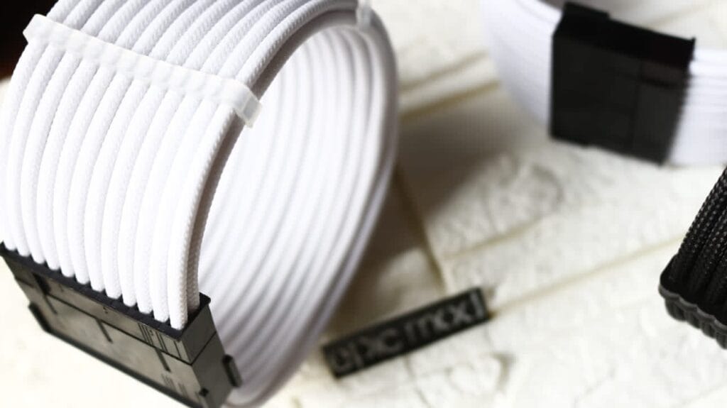 Full White Custom Sleeved Extension Cables Kit - EPICMOD.PK